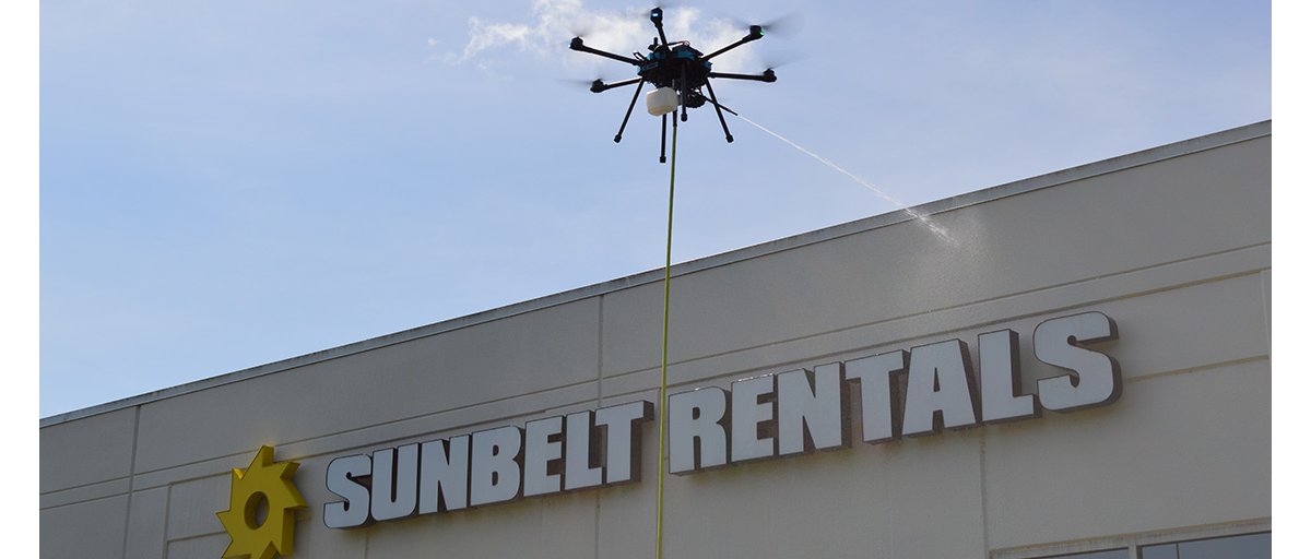 Sunbelt Rentals & Lucid Drone: Exterior Cleaning Solutions for Rent