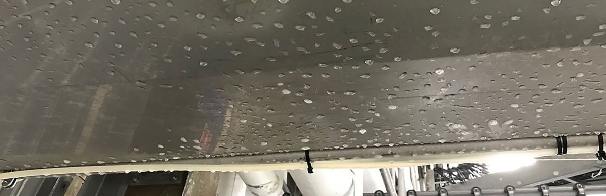 Address the condensation or stop production